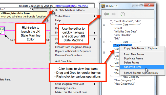 Recent Improvements to the JKI State Machine Editor